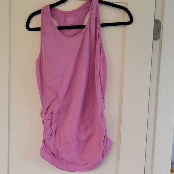 Athleta | Tops | Athleta Ruched Pink Sleeveless Tank Top | Poshmark